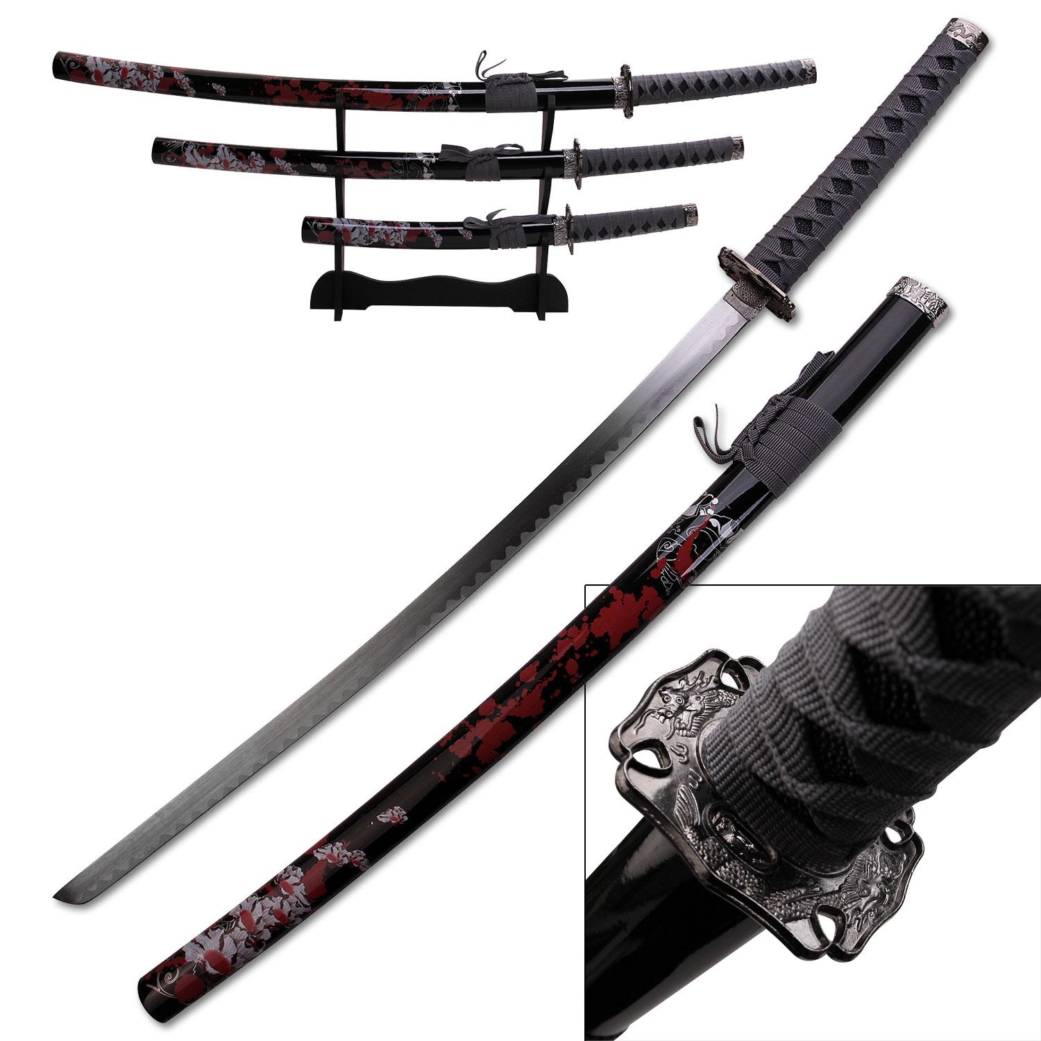 Samurajsvärd - Samuari Sword Set with stand | BraBilligt